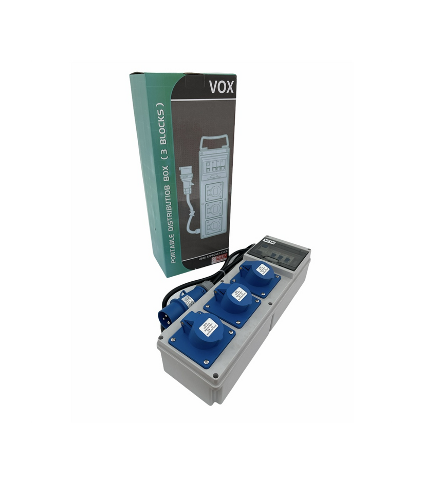 Vox Portable Distribution Box(3 Blocks) Weatherproof - Used Approved B ...