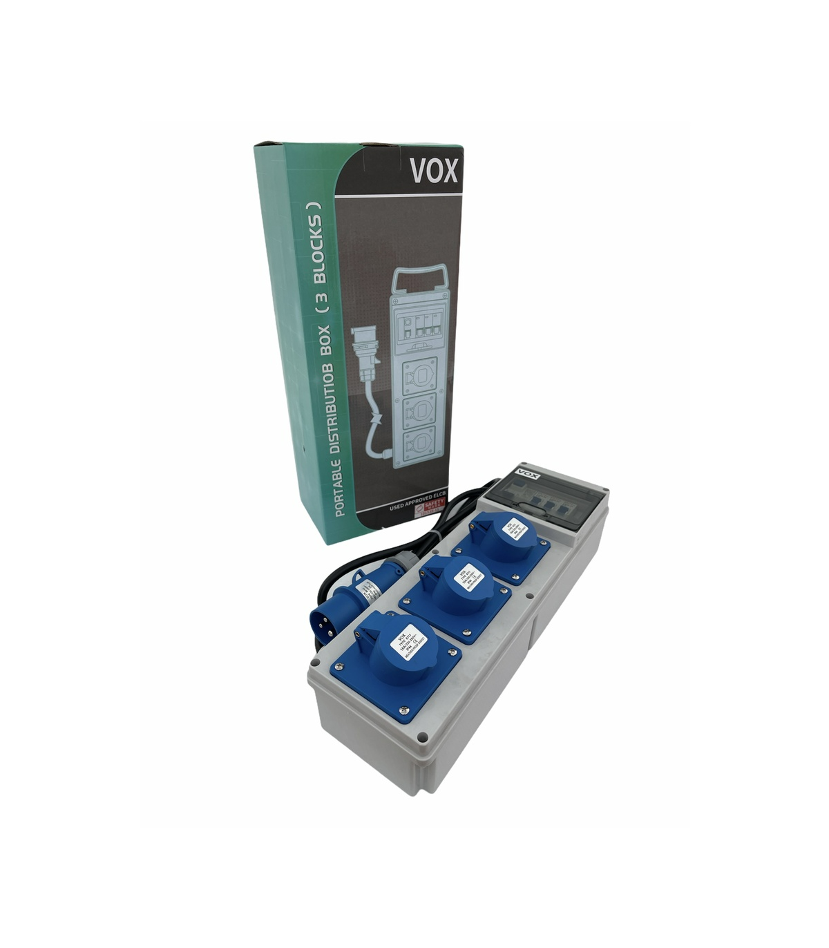 Vox Portable Distribution Box(3 Blocks) Weatherproof - Used Approved B ...