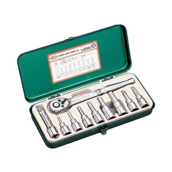TONE 3/8" HEX KEY SOCKET SET (10 pcs) - H3082 - Japan – Intertech ...