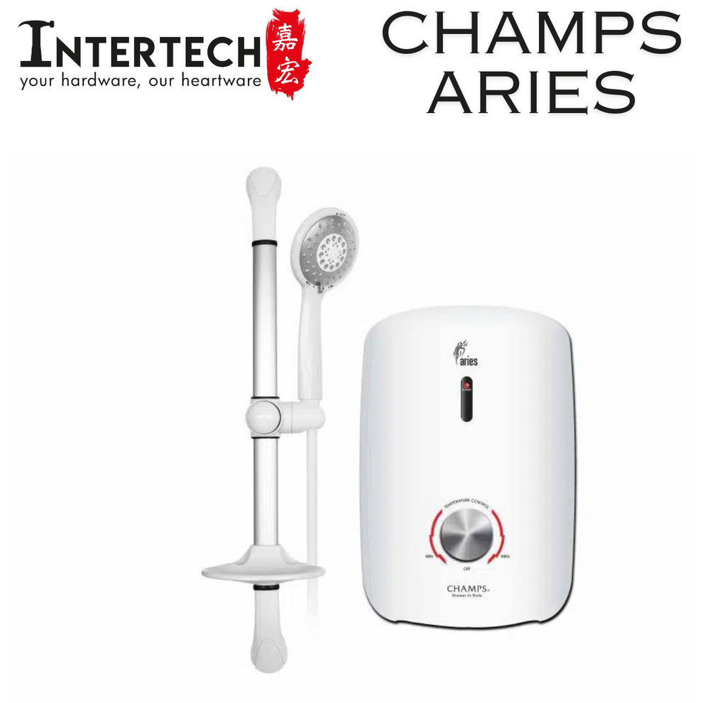 CHAMPS Aries Instant Water Heater – Intertech Hardware Singapore