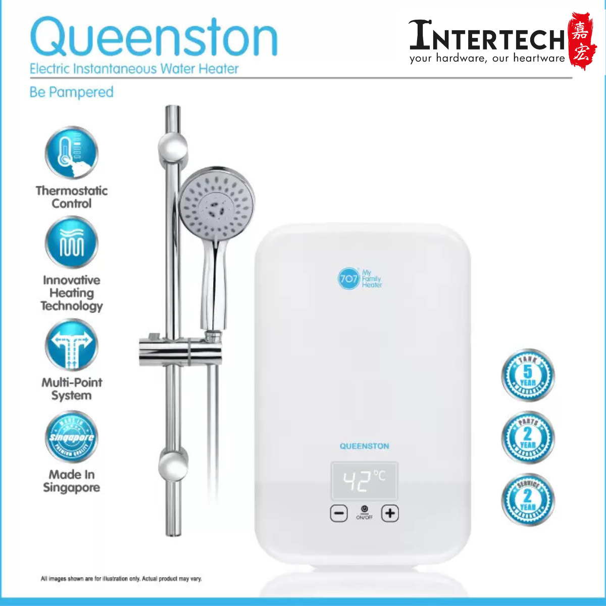 707 Queenston Instant Water Heater – Intertech Hardware Singapore