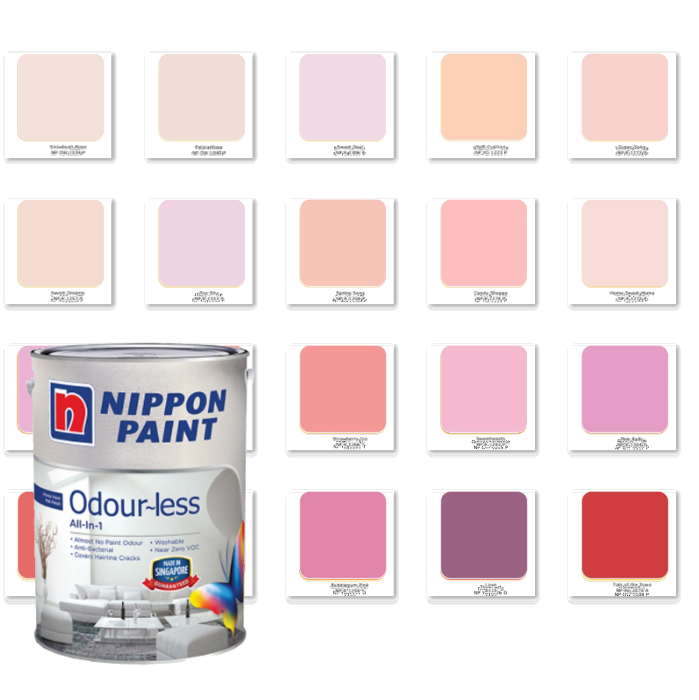 Nippon Paint Odour-Less All-in-1 (Pink and Red) - Intertech Hardware ...