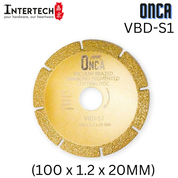 Onca 4" Brazed Segmented Disc VBD-S1 - Intertech Hardware Singapore